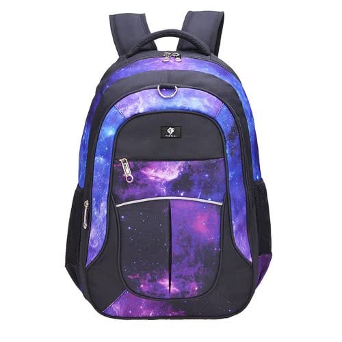 Fenrici Galaxy Backpack for Girls, Boys, Kids, Teens, 18" Large Book Bags for Kindergarten, Elementary, Middle School Students, Laptop Compartment, Extra Large