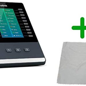 Yealink EXP50 Expansion Module - Global Teck Bundle with Microfiber Cloth - Compatible for Yealink IP Phones - T50 Series: SIP-T58V, SIP-T58A, SIP-T56A, SIP-T54S, SIP-T52S, SIP-T57W, SIP-T53