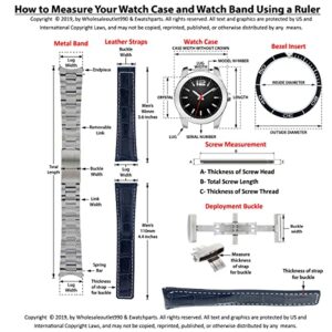 Ewatchparts 20MM JUBILEE WATCH BAND COMPATIBLE WITH ROLEX DATEJUST 16013,16200,16013 16233 16234 TWO TON