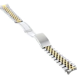 Ewatchparts 20MM JUBILEE WATCH BAND COMPATIBLE WITH ROLEX DATEJUST 16013,16200,16013 16233 16234 TWO TON