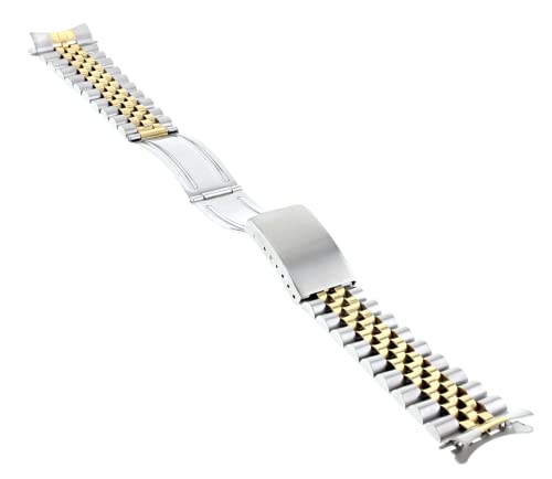 Ewatchparts 20MM JUBILEE WATCH BAND COMPATIBLE WITH ROLEX DATEJUST 16013,16200,16013 16233 16234 TWO TON