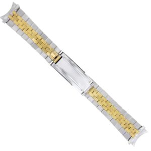 Ewatchparts 20MM JUBILEE WATCH BAND COMPATIBLE WITH ROLEX DATEJUST 16013,16200,16013 16233 16234 TWO TON