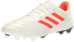 adidas men's copa 19.3 firm ground, off white/solar red/black, 7 m us