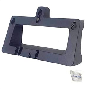 yealink wall mount bracket for yealink phones: t52s, t54s, t54w, t56a, t58v, global teck bundle includes microfiber cloth