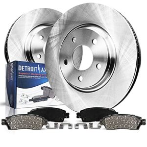 detroit axle - front brake kit for town & country dodge grand caravan journey vw routan ram c/v replacement disc brakes rotors ceramic brake pads: 11.89" inch rotor