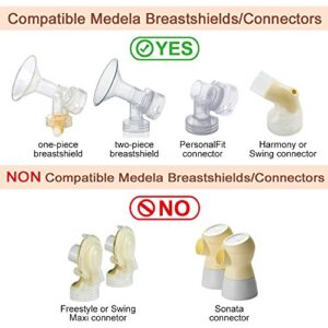 Maymom Flange Adapter Compatible with Spectra S1, Spectra S2, Compatible with Most Medela Breastshield and Bottles; Connects Between Maymom/Medela Breastshield and Spectra Backflow Protector