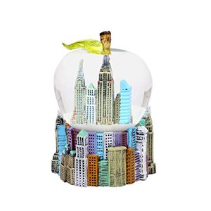 Mini New York City Snow Globe Apple Leaf 2.5 Inch NYC Snow Globe