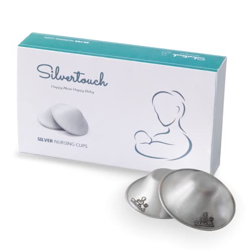 The Original Silver Nursing Cups - Nipple Shields for Nursing Newborn - Nipple Covers Breastfeeding - Newborn Essentials Must Haves - 925 Silver