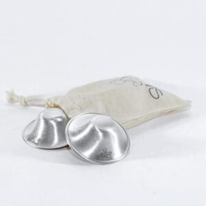 The Original Silver Nursing Cups - Nipple Shields for Nursing Newborn - Nipple Covers Breastfeeding - Newborn Essentials Must Haves - 925 Silver