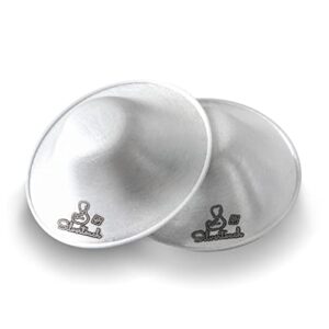 The Original Silver Nursing Cups - Nipple Shields for Nursing Newborn - Nipple Covers Breastfeeding - Newborn Essentials Must Haves - 925 Silver