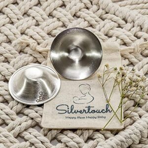 The Original Silver Nursing Cups - Nipple Shields for Nursing Newborn - Nipple Covers Breastfeeding - Newborn Essentials Must Haves - 925 Silver