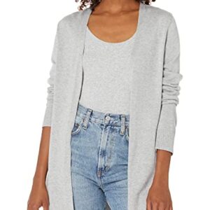 Amazon Essentials Women's Lightweight Open-Front Cardigan Sweater (Available in Plus Size), Light Grey Heather, X-Large