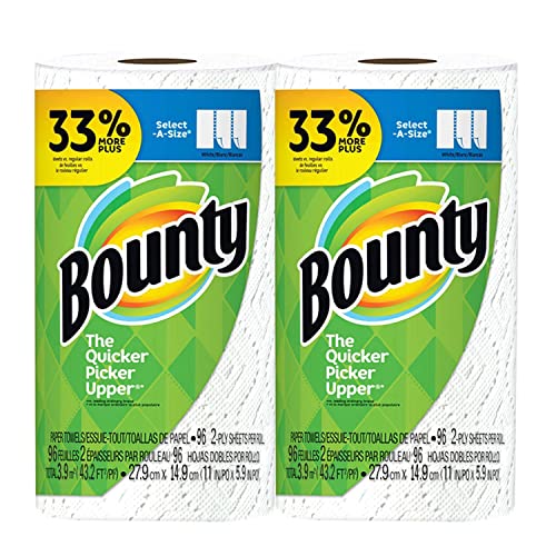 Bounty Select-A-Size, 2-ply 96 sheets Paper Towel Big Roll - White - 2-Pack