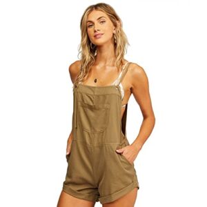 Billabong Women's Wild Pursuit Short Overall, Sage, Large