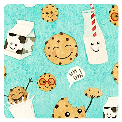 BapronBaby Cookies & Milk Bapron - Soft Waterproof Stain Resistant Bib - Machine Washable - 6m - 5yr - (Sz Baby/Toddler 6m-3T)