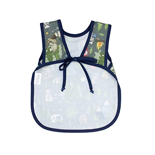 BapronBaby Camping Bears Bapron - Soft Waterproof Stain Resistant Bib - Machine Washable - 6m - 5yr - (Sz Baby/Toddler 6m-3T)