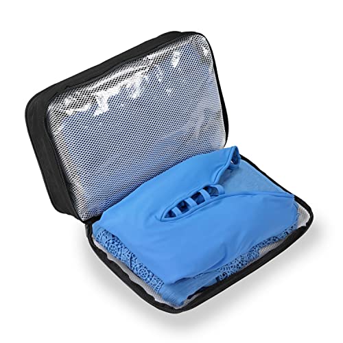 Briggs & Riley 3 Pack Zippered Packing Cubes/Luggage Organizers for Travel, Black, Large