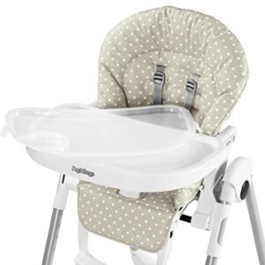 Peg Perego Prima Pappa Zero 3 - High Chair - for Children Newborn to 3 Years of Age - Made in Italy - Mon Amour (Beige & Pink)