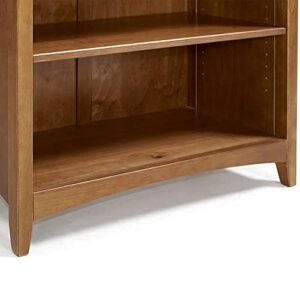 Shaker Style 4 Shelf Bookcase / Solid Wood / 48" High / Adjustable Shelving / Closed Back / Display Bookshelf for Living Room, Bedroom, Home and Office, Cherry