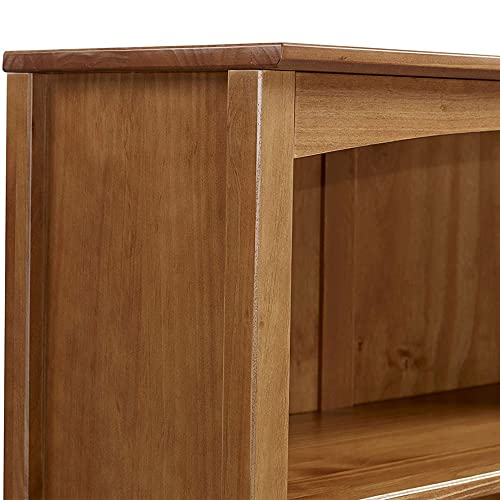 Shaker Style 4 Shelf Bookcase / Solid Wood / 48" High / Adjustable Shelving / Closed Back / Display Bookshelf for Living Room, Bedroom, Home and Office, Cherry