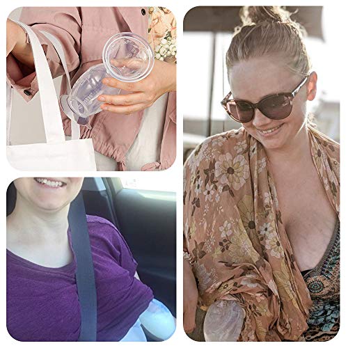 Haakaa Manual Breast Pump Silicone Breast Pump Milk Saver Milk Pump with Suction Base and Flower Stopper 100% Food Grade Silicone BPA Free (5oz/150ml) (White)