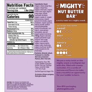 Plum Organics | Mighty Nut Butter Snack Bars | Organic Toddler & Kids Snacks | Almond Butter | 0.67 Ounce Bar (40 Total)