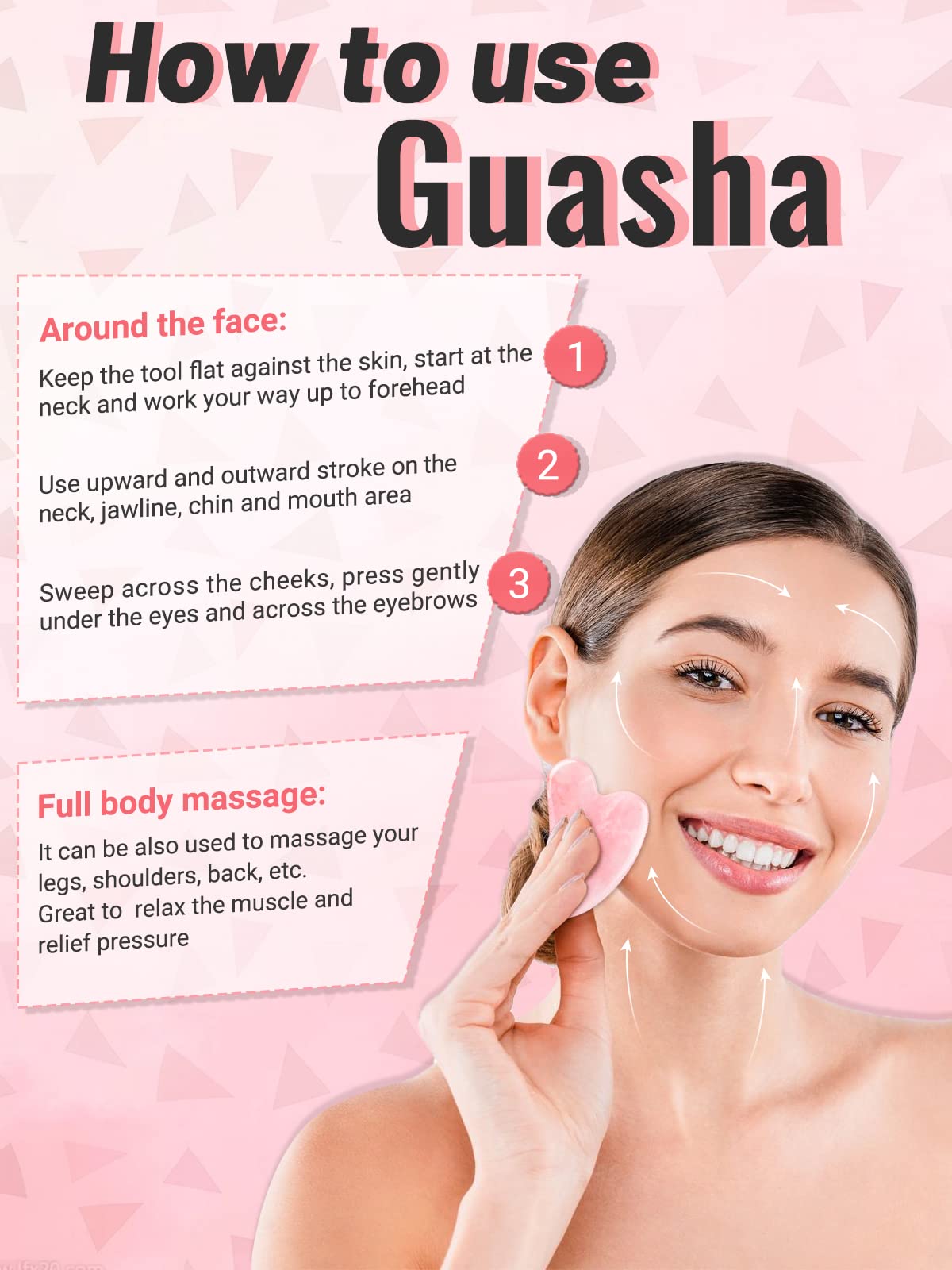 Deciniee Jade Roller and Gua Sha Set - Anti Aging Rose Quartz Face Massager for Eye, Neck - Natural Beauty Skin Care Tools Body Muscle Relaxing Relieve Wrinkles