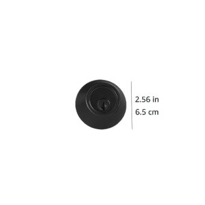 Amazon Basics Exterior Door Knob With Lock and Deadbolt, Classic, 4 count, Set of 2, Matte Black, 3.35"L x 2.56"W