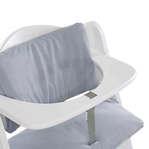 Hauck Highchair Pad Deluxe, Removable Washable Padded Seat Cushion Compatible with Wooden Alpha+ and Beta+ Model High Chair, Accessory Only, Grey