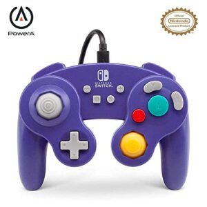 powera wired controller for nintendo switch gamecube style: purple nintendo switch