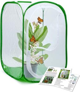 restcloud professional butterfly habitat insect cage caterpillar enclosure pop-up polyester bottom for easier clean