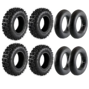 zxtdr four 4.10-6" tire with inner tube for go kart atv scooter quad 4 wheelers