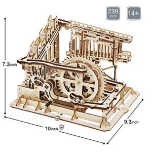 ROKR 3D Wooden Puzzle Mechanical Gears Set DIY Assembly Model Kits Wooden Craft Kits Brain Teaser Games Building Set Best Christmas Birthday Gift for Adults & Kids Age 14+(LG502-Cog Coaster)