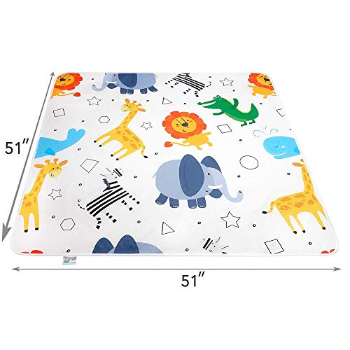 Waterproof Floor Splat Mat for Under High Chair| 51" Splash Mat Under High Chair/Under High Chair Mat |Splash Mat Highchair, High Chair Mats for Dropping Food, Food Floor Mat for Kids