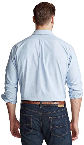 POLO RALPH LAUREN Men's Big and Tall Long Sleeves Classic Fit Oxford Buttondown Shirt (4XLT, BSR Blue)