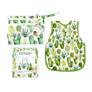 BapronBaby Desert Cactus Bapron - Soft Waterproof Stain Resistant Bib - Machine Washable - 6m - 5yr - (Sz Baby/Toddler 6m-3T)