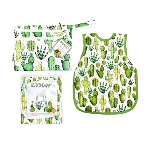 BapronBaby Desert Cactus Bapron - Soft Waterproof Stain Resistant Bib - Machine Washable - 6m - 5yr - (Sz Baby/Toddler 6m-3T)