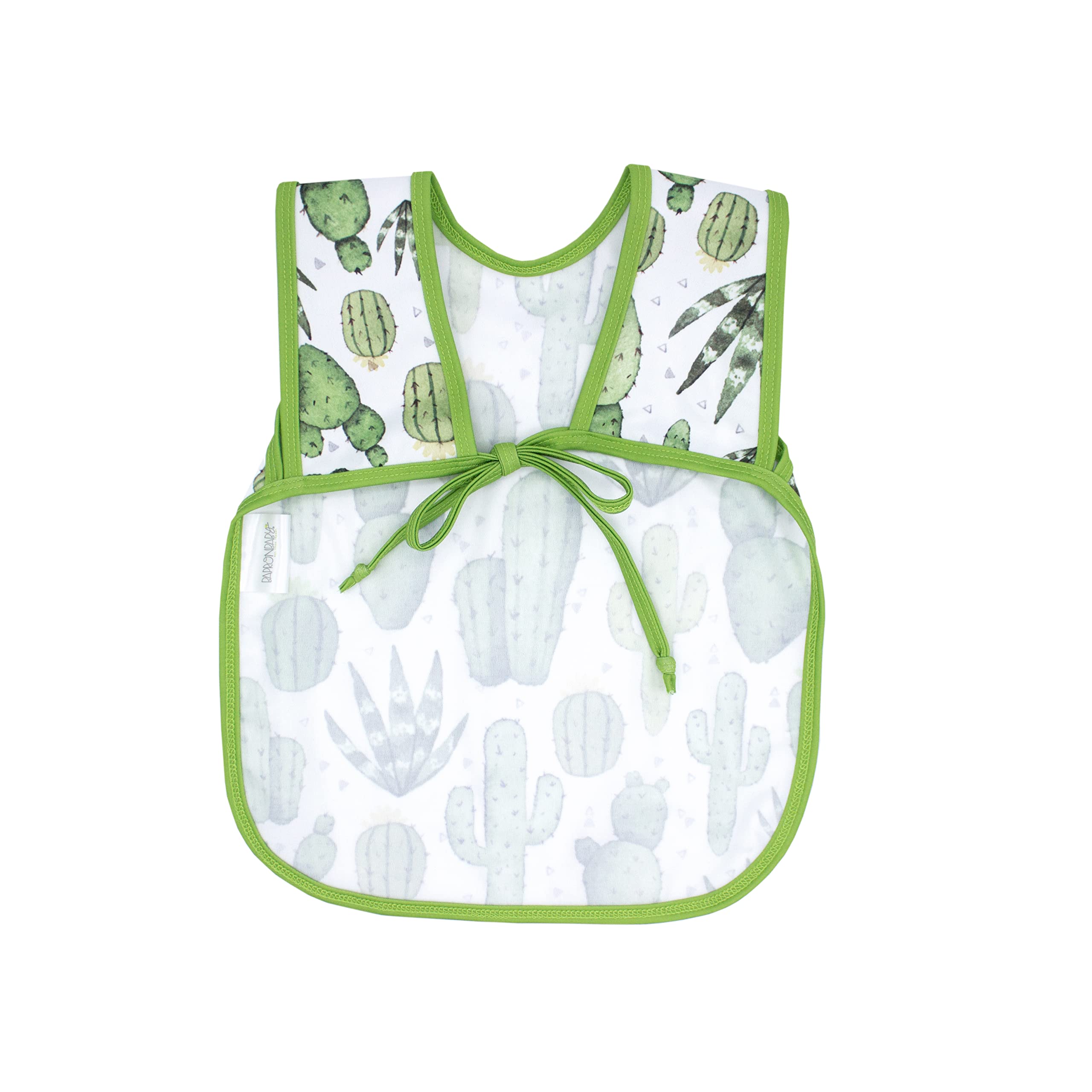 BapronBaby Desert Cactus Bapron - Soft Waterproof Stain Resistant Bib - Machine Washable - 6m - 5yr - (Sz Baby/Toddler 6m-3T)