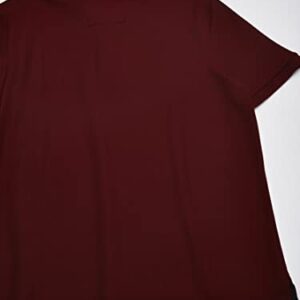 Nautica Men's Classic Short Sleeve Solid Polo Shirt, Royal Burgundy, XX-Large