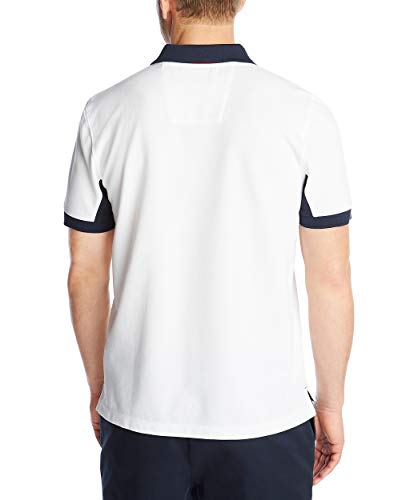 Nautica Men's Classic Fit Short Sleeve Performance Pique Polo Shirt, Bright White, 3X-Large