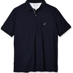 Nautica Men's Classic Fit Short Sleeve Solid Performance Deck Polo Shirt, Navy, 3XLT Tall