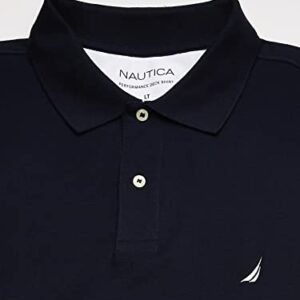 Nautica Men's Classic Fit Short Sleeve Solid Performance Deck Polo Shirt, Navy, 3XLT Tall