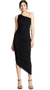 norma kamali women's diana gown, black, s