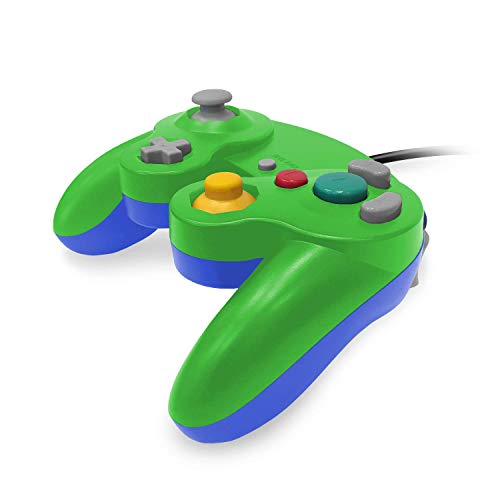 Old Skool GameCube/Wii Compatible Controller - Green/Blue Special Edition