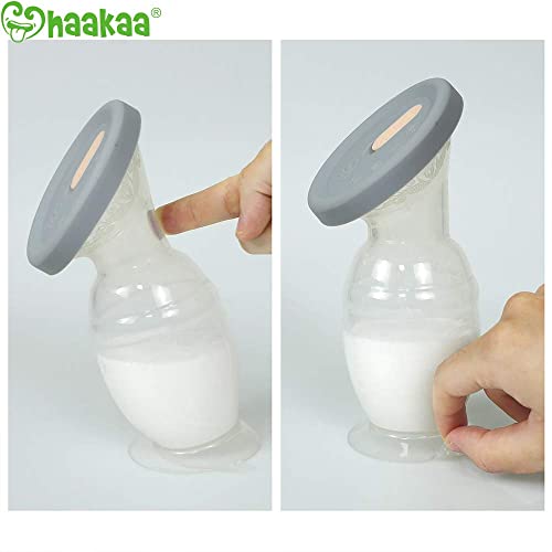 Haakaa Gen 2 Silicone Breast Pump with Suction Base and Leak-Proof Silicone Cap, 5 oz/150 ml, BPA PVC and Phthalate Free 1 Count (Pack of 1)