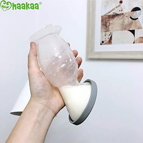 Haakaa Gen 2 Silicone Breast Pump with Suction Base and Leak-Proof Silicone Cap, 5 oz/150 ml, BPA PVC and Phthalate Free 1 Count (Pack of 1)