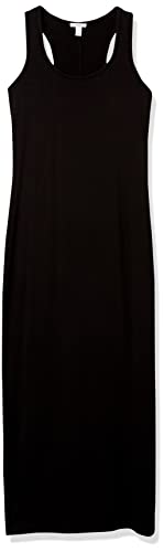 Amazon Essentials Women's Supersoft Terry Racerback Maxi Dress (Previously Daily Ritual), Black, Medium