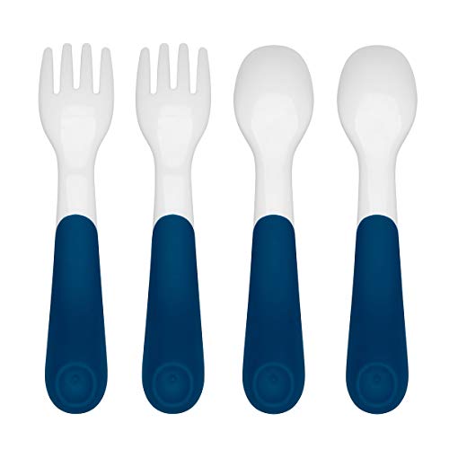 OXO Tot Plastic Fork & Spoon Multipack - Navy , 4 Piece Set