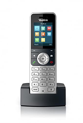 Yealink W53H Cordless DECT IP Phone, Base Station Not Included, 1.8-Inch Color Display. 10/100 Ethernet, 802.3af PoE, Power Adapter Included