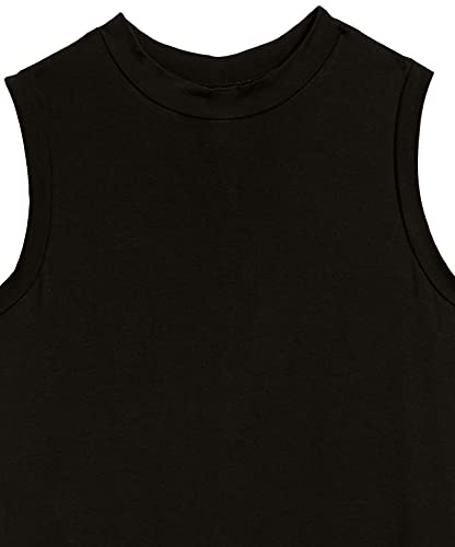 Amazon Essentials Women's Jersey Sleeveless Mock Neck Maxi Dress (Previously Daily Ritual), Black, X-Small